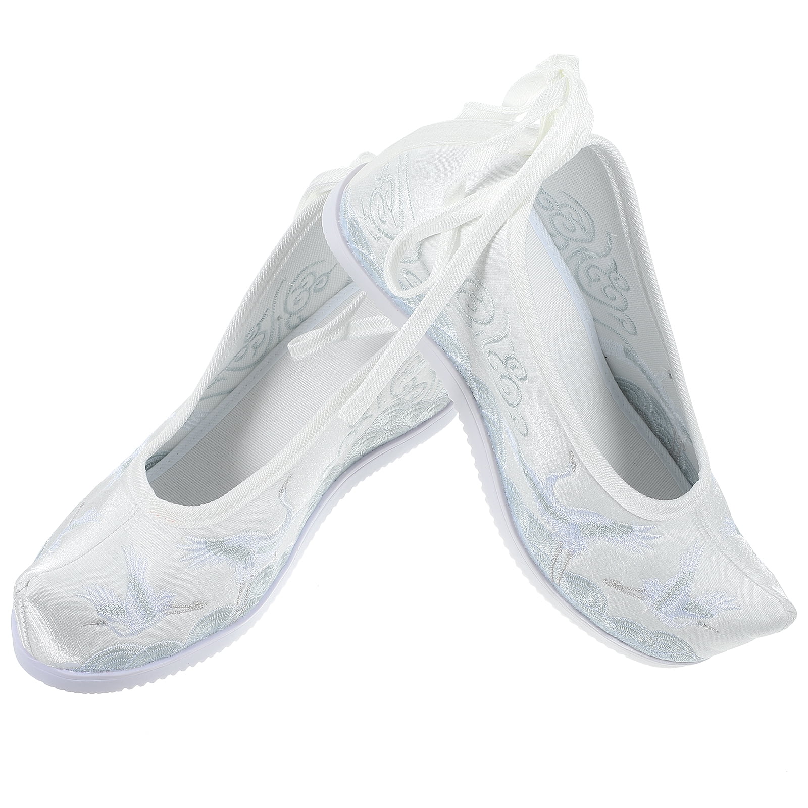 Hanfu Embroidered Mesh Shoes Vintage Chinese Style White - Walmart.com