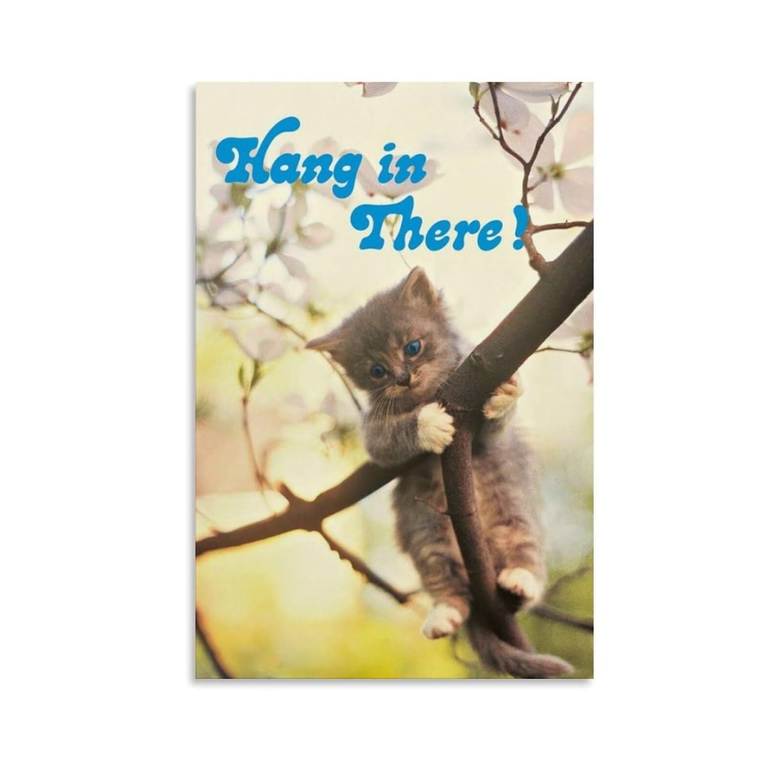 Hang in There Cat Poster - Canvas Print Wall Art Decoration Poster ...
