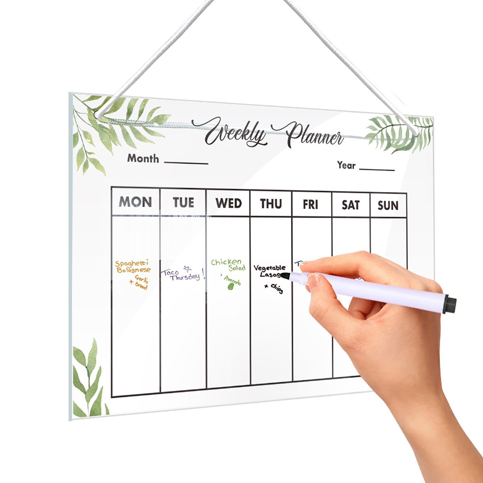 Hang The Erasable Acrylic Weekly Plan Notepad C|Hanging Erasable ...