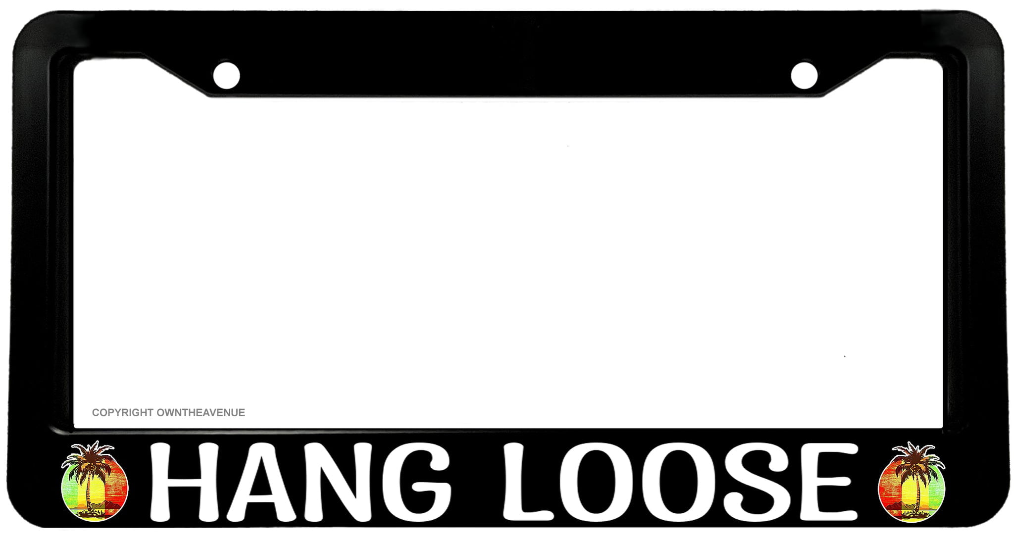 Hang Loose Palm Trees Rasta Vintage Style Car Truck License Plate Frame ...