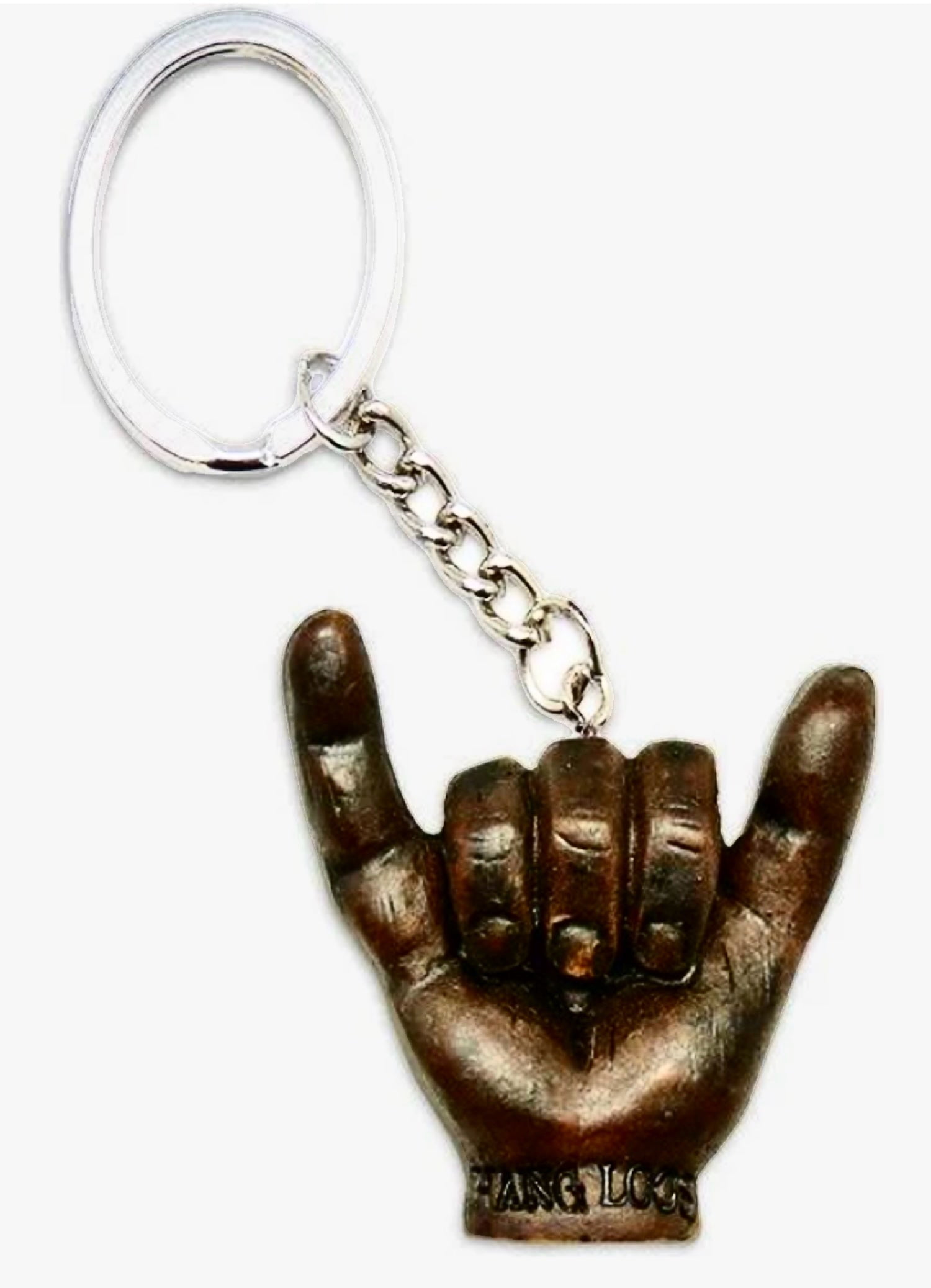KC Hawaii 3.75-inch Hang Loose Shaka Split Ring Keychain - Walmart.com