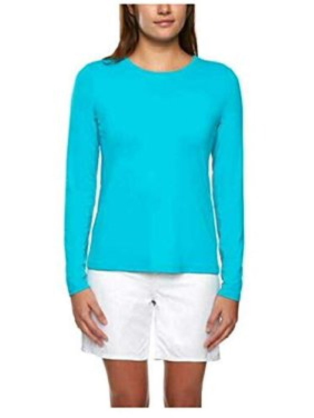 Hang Ten Women's Long Sleeve Rashguard (blue bird, S) - Walmart.com