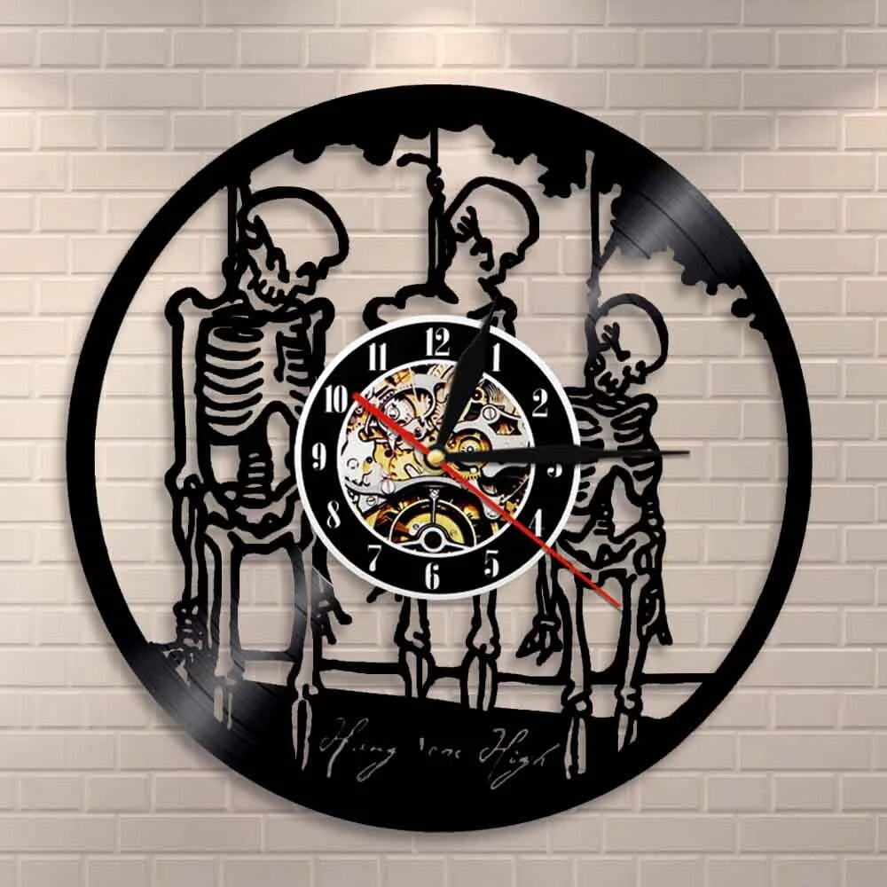 Hang Them High Halloween Horror Vinyl Wall Clock,Vinyl Record Clock ...
