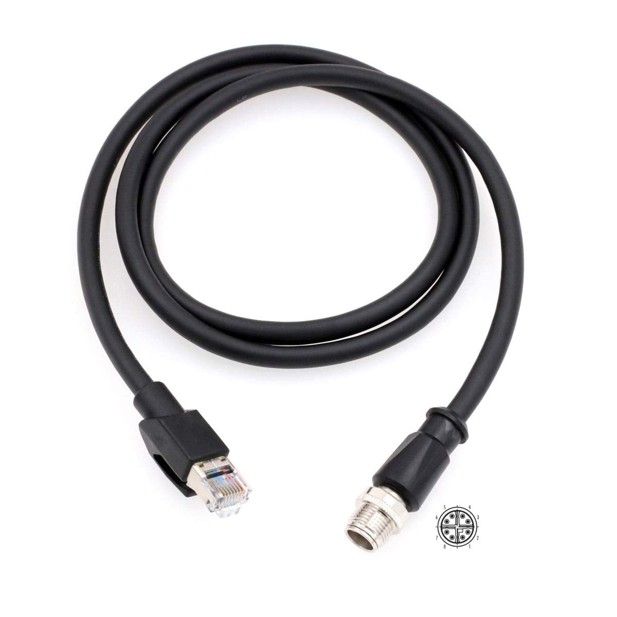 HangTon M12 8 Pin X Coded RJ45 Cat 6A Ethernet Network Cable for Matrix ...