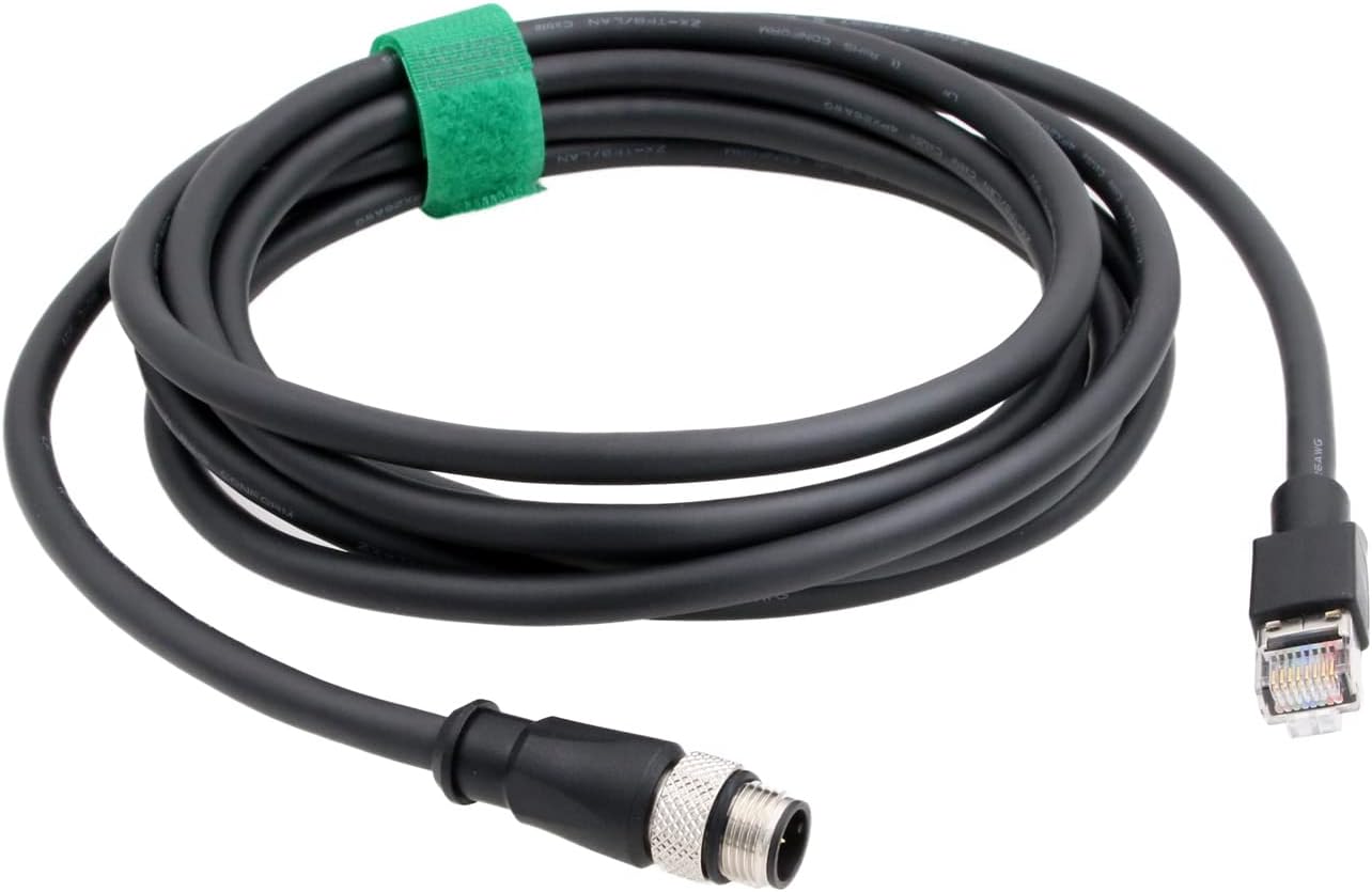 HangTon M12 Ethernet Cable for Cognex Vision Camera Barcode Reader ...