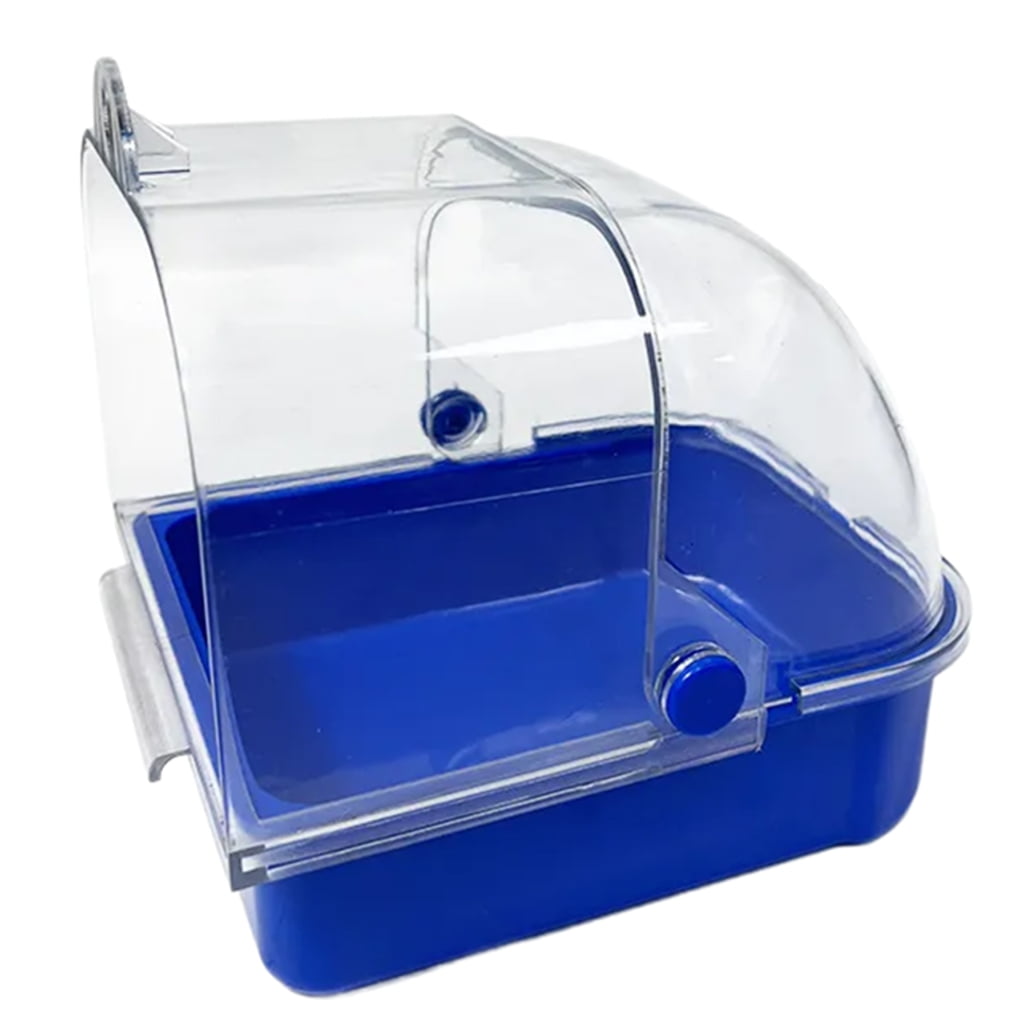 Hangable Bird Bath Tub for Parakeets Bird Cage Bathing Basins Clear ...