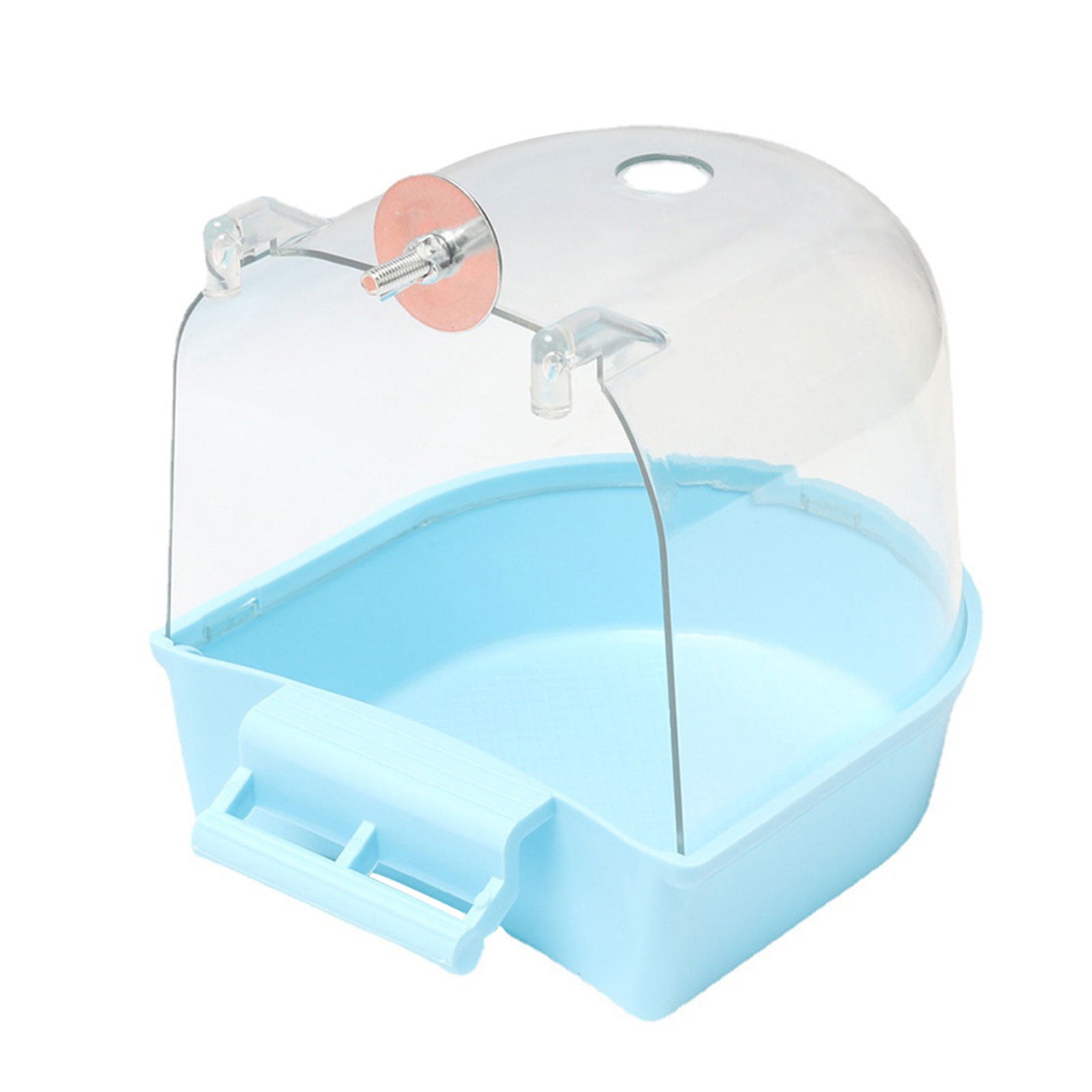 Hangable Bird Bath Tub for Parakeets Bird Cage Bathing Box Clear Shower ...