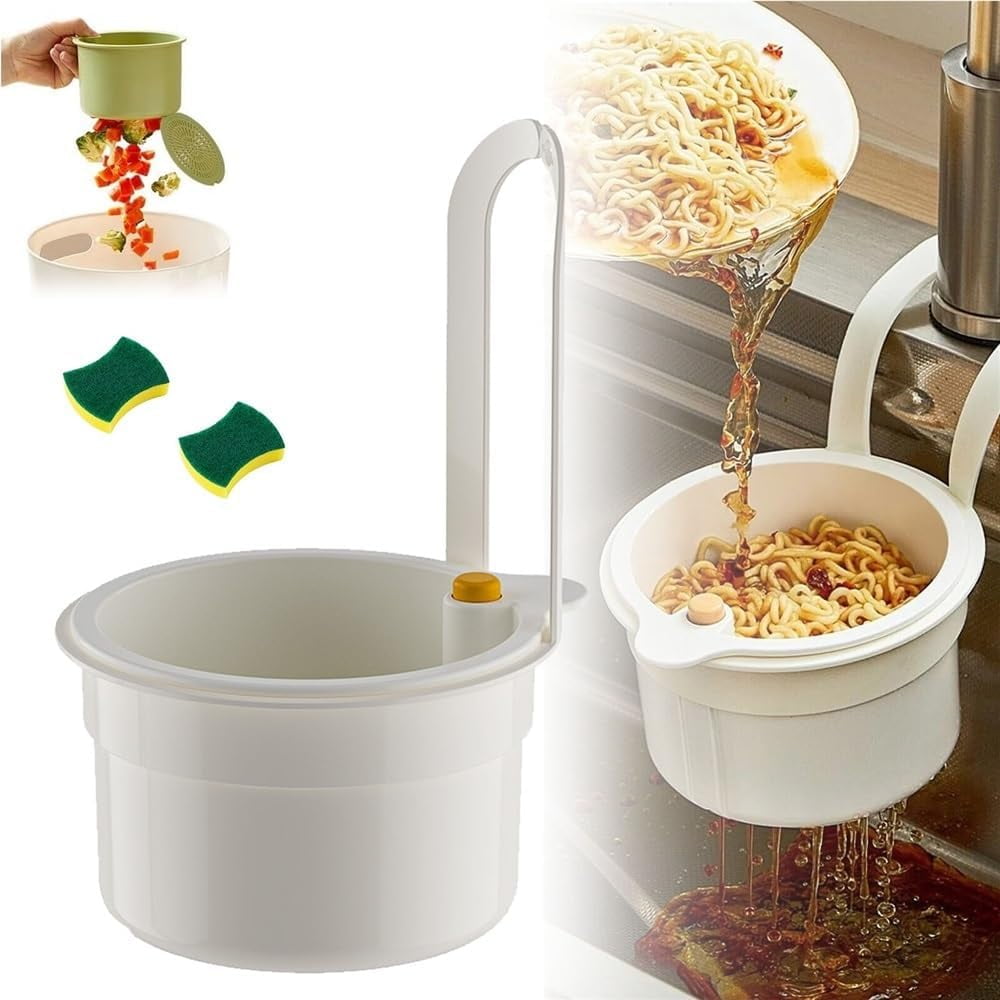 Hangable Kitchen Sink Drain, Kitchen Sink Strainer Basket with Press ...