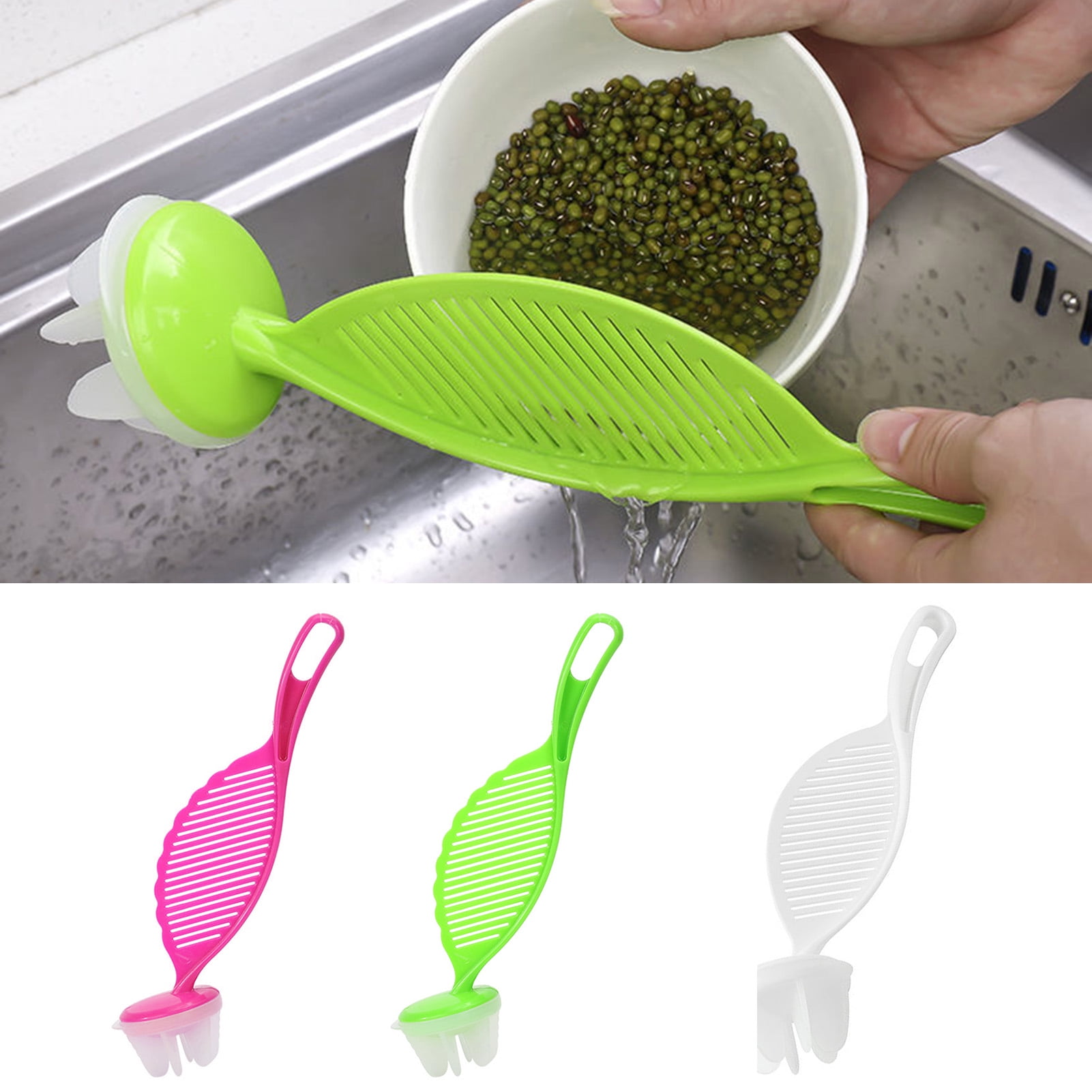 Hangable Rice Rinser - Detachable Head - Handheld Rice Washing Spoon ...