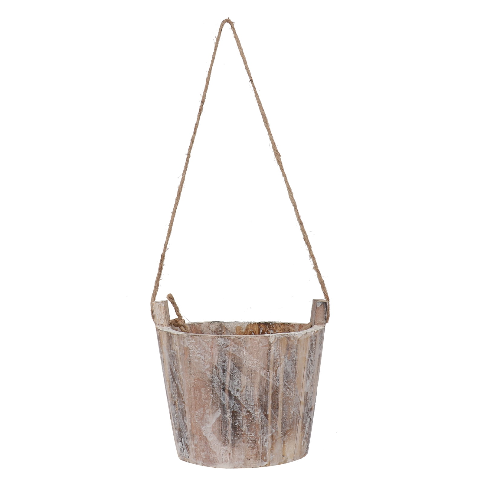 Hangable Wood Fleshy Flower Pot Group Handmade Hemp Rope Logs Old ...