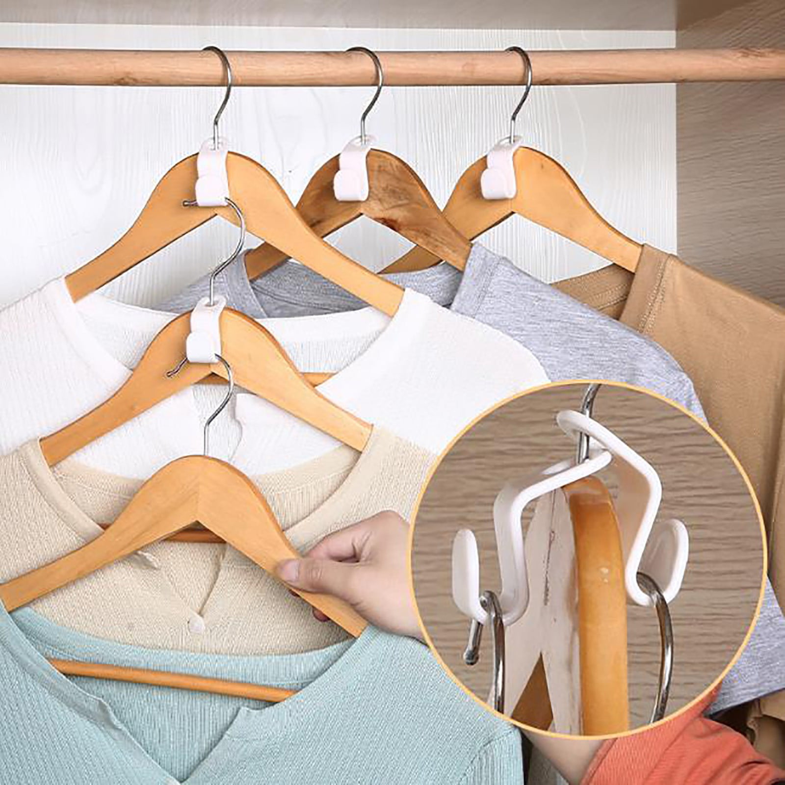 Hanger Connector Hooks under $5! CQCYD Space Saving Hanger Connectors ...