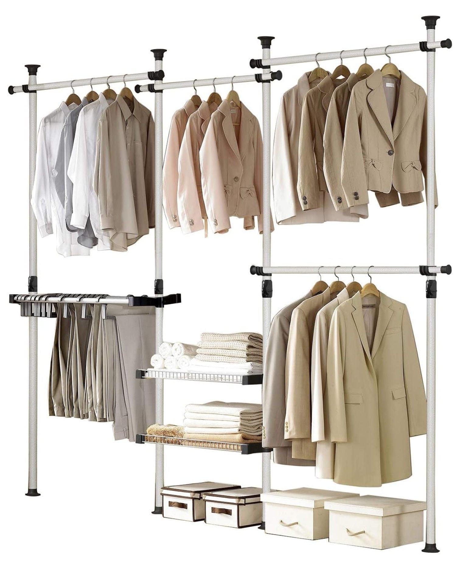 Hanger Deluxe Pants & Shelf Hanger Heavy Duty Load 880LBS Clothing ...