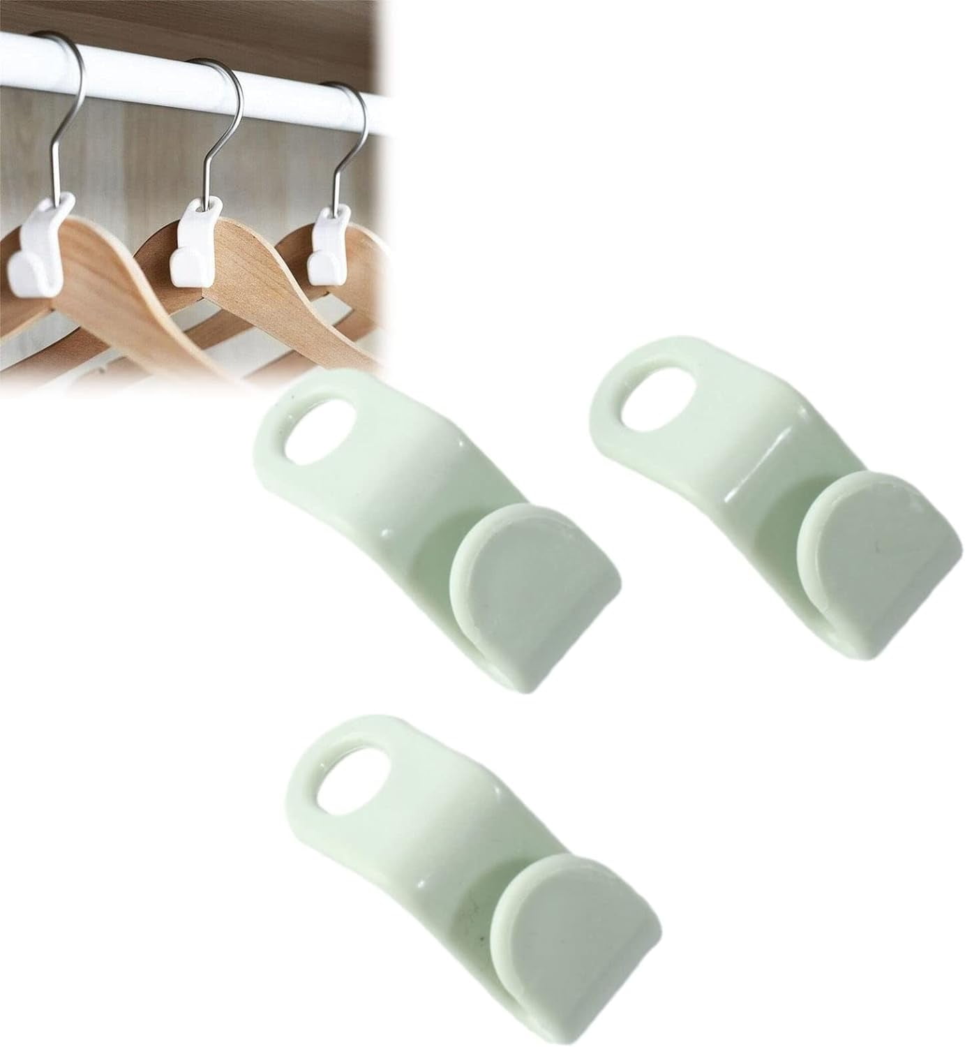 Hanger Extender Clips, Space-Saving Clothes Hanger Connector Hooks ...