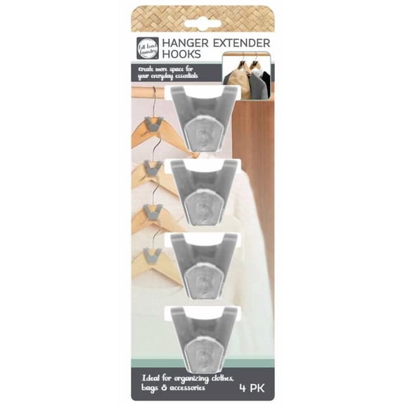 Hanger Extender Hooks, 4 Pack, Closet Space Saving Organizer - Walmart.com