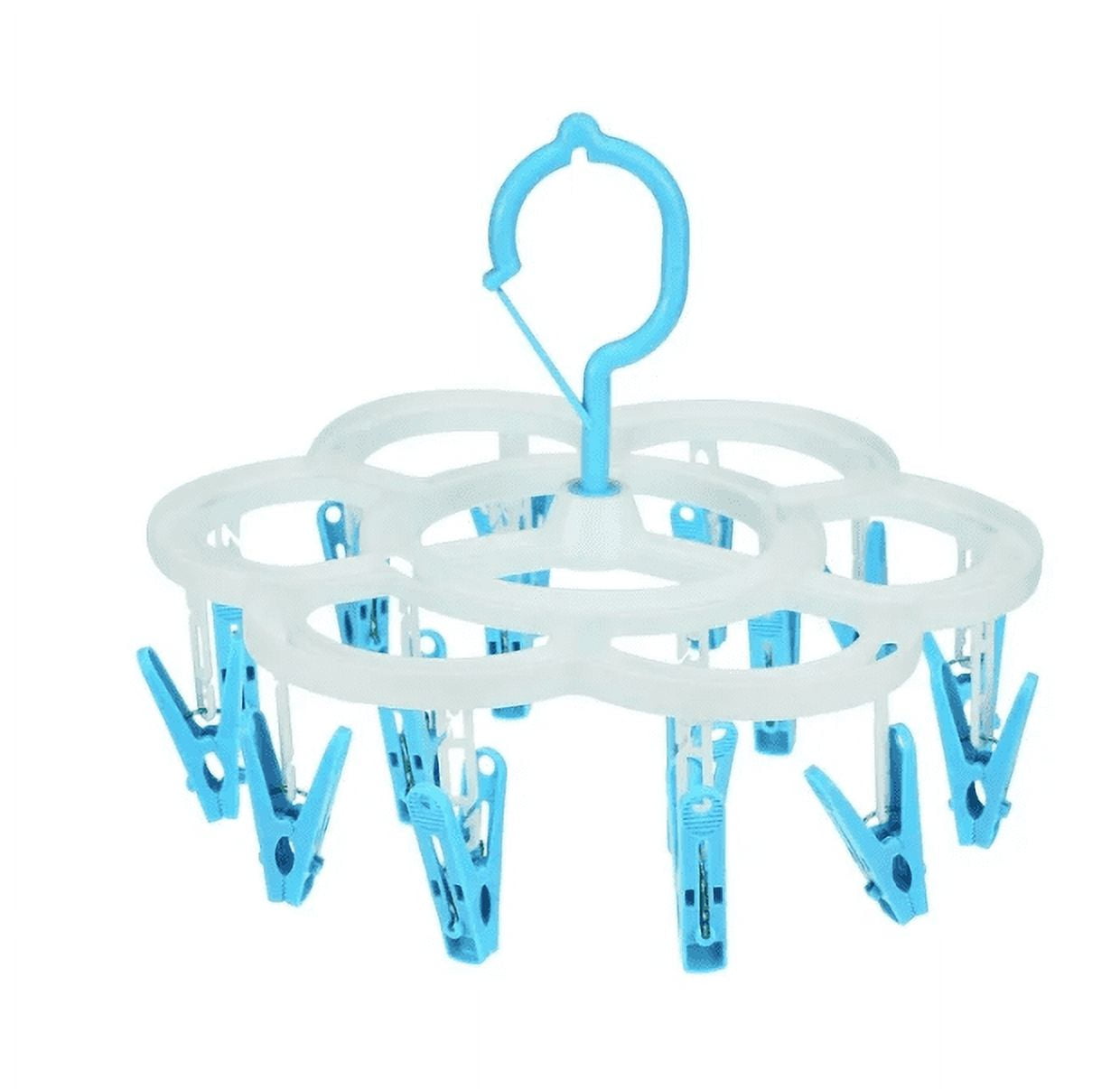 Hanger Multifunctional Windproof Sock Holder Hook,Storage Rack，Sky Blue ...