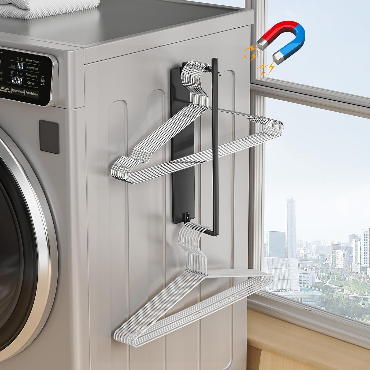 Hanger Organizer Magnetic Hanger Holder for Washing Machine Laundry ...