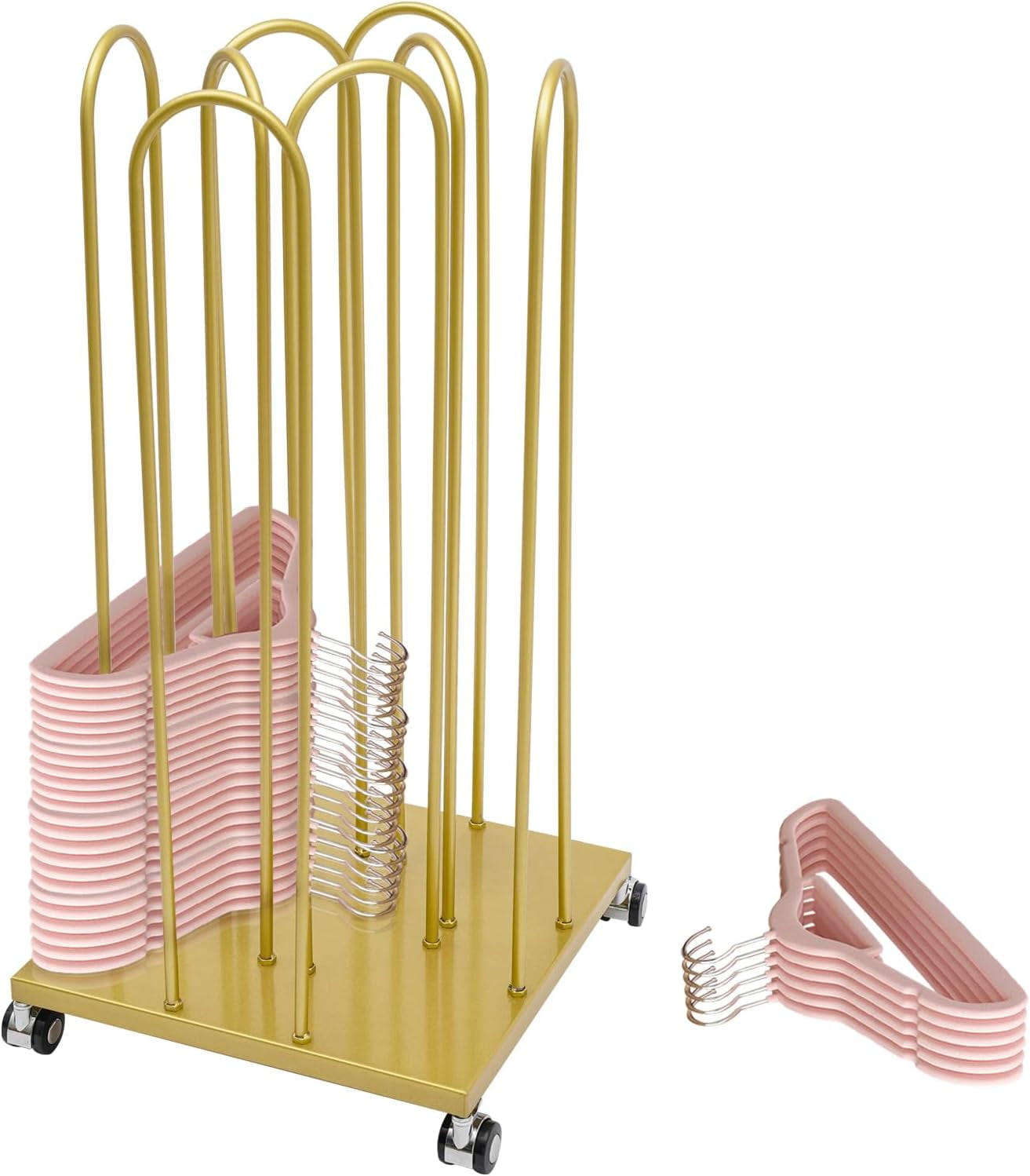 Hanger Organizer Stacker, Hanger Organizer Storage Rack with Wheels, 4 ...