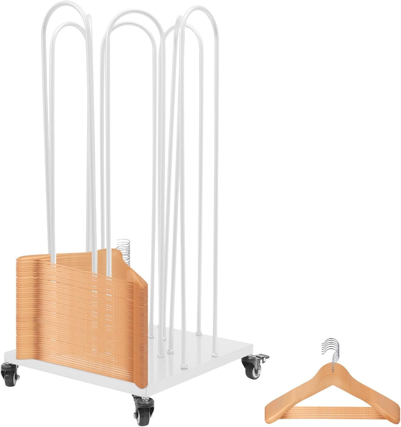 Hanger Organizer Stacker, Hanger Rack Stand Storage with 4 Brakes ...
