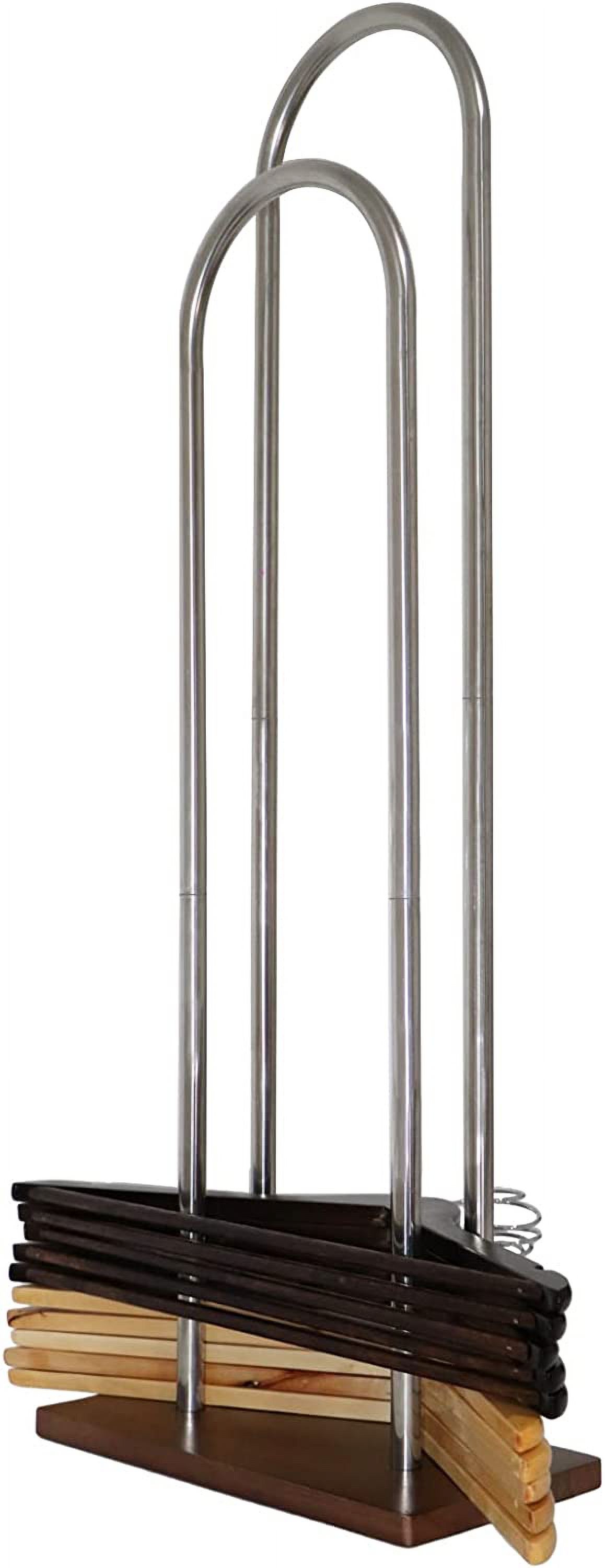 Hanger Stacker, Wood & Stainless Steel Hanger Storage Rack, Large (32.7 ...
