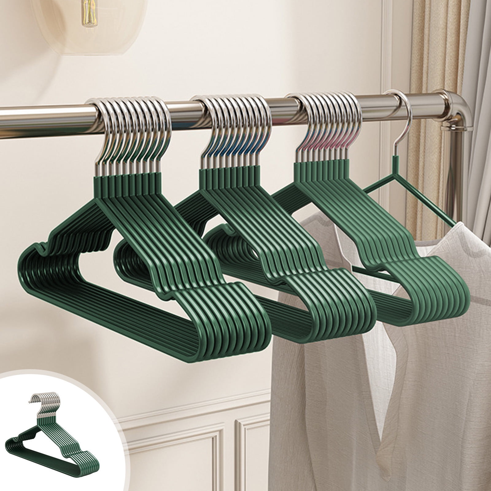 Hangers 10 Pack, Heavy Duty Clothes Hanger Plastic, Durable Plastic ...