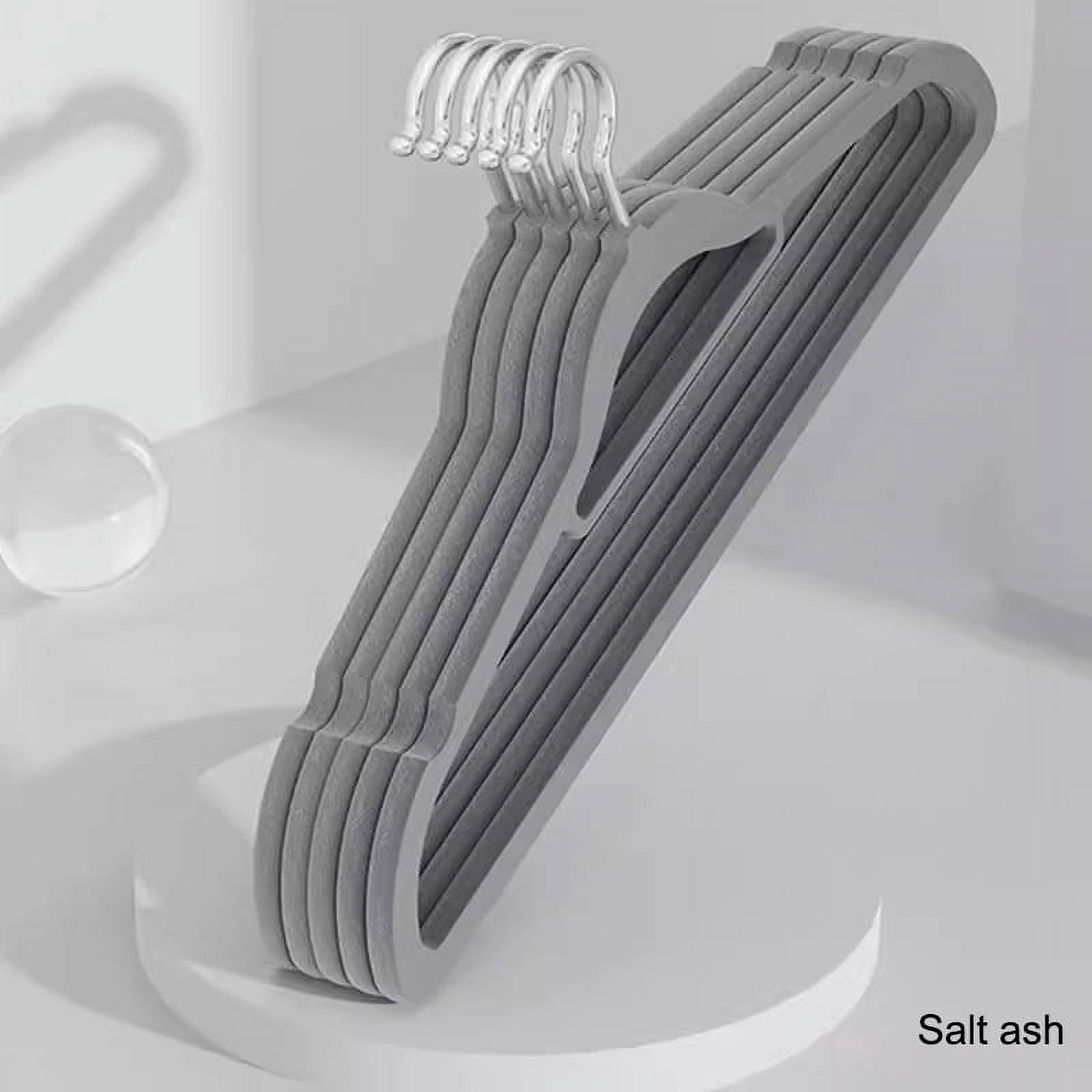 Hangers 5 Pack - Non-Velvet White Plastic Hangers for Clothes -Heavy ...