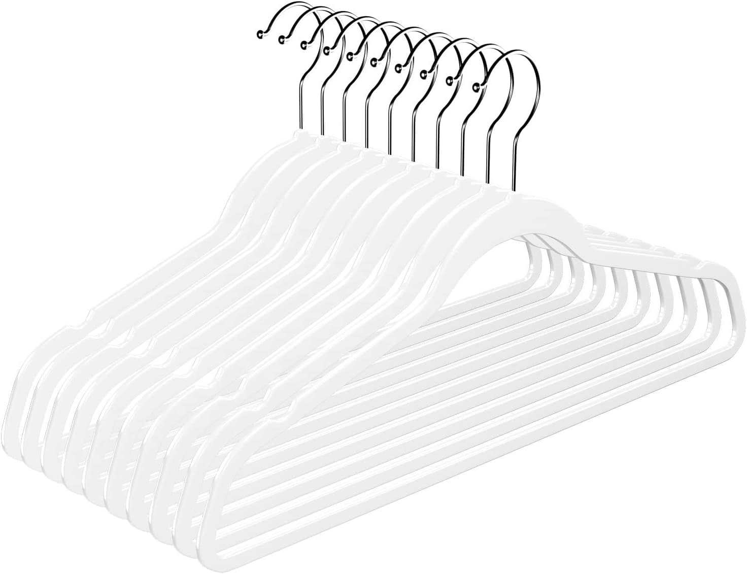 Hangers 50 Pack Non-Velvet Slim Plastic Hangers for Clothes -Heavy Duty ...