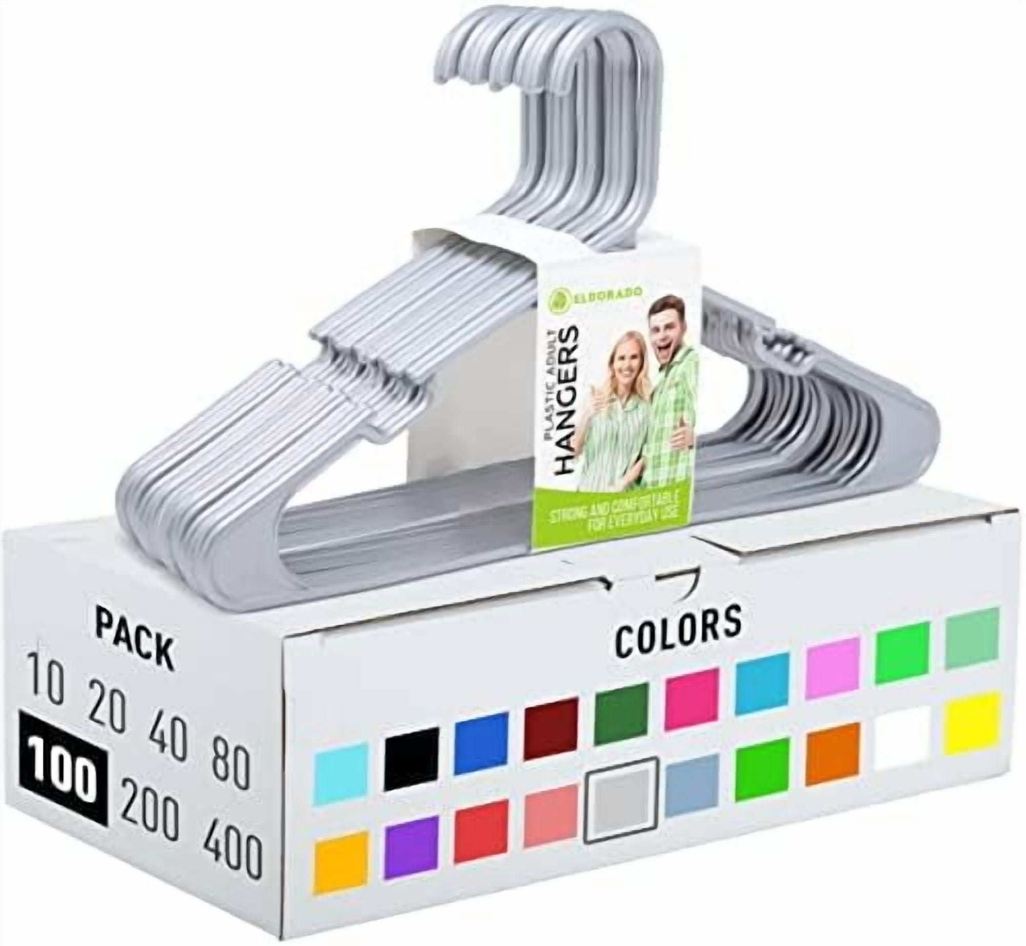 Hangers for Adult Size Clothing, Plastic, Ideal for Everyday Standard ...