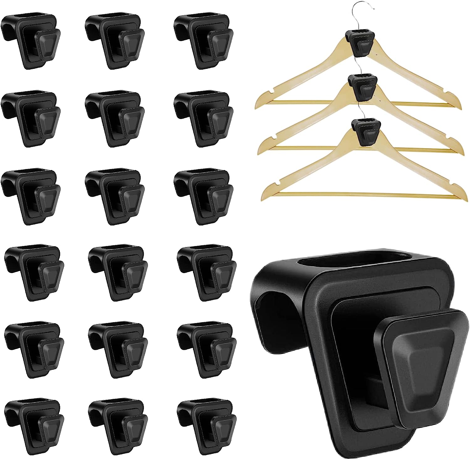 Hangers Connector Hooks. Space Saving Closet Organizer and Storage Rack ...