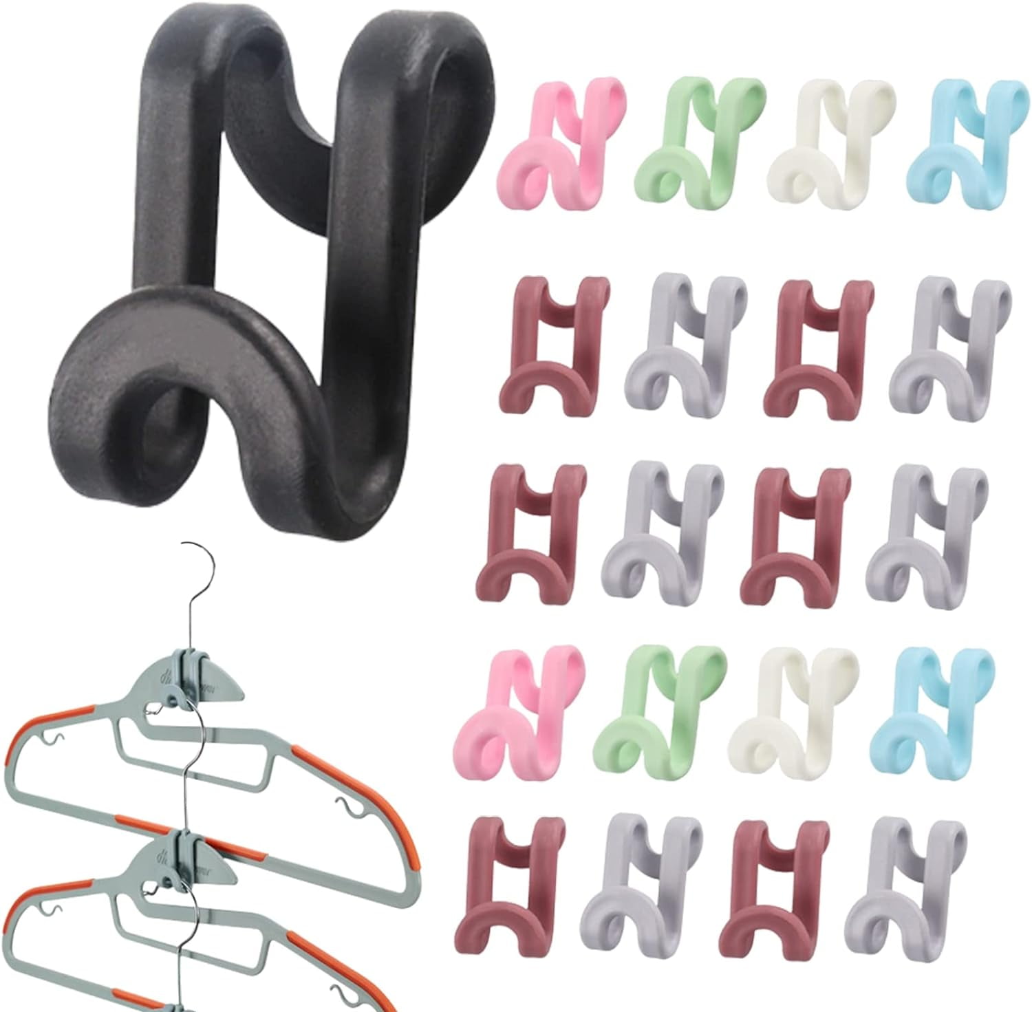 Hangers Space Savers Clothes Hanger Connector Hooks S-Type Hanger ...