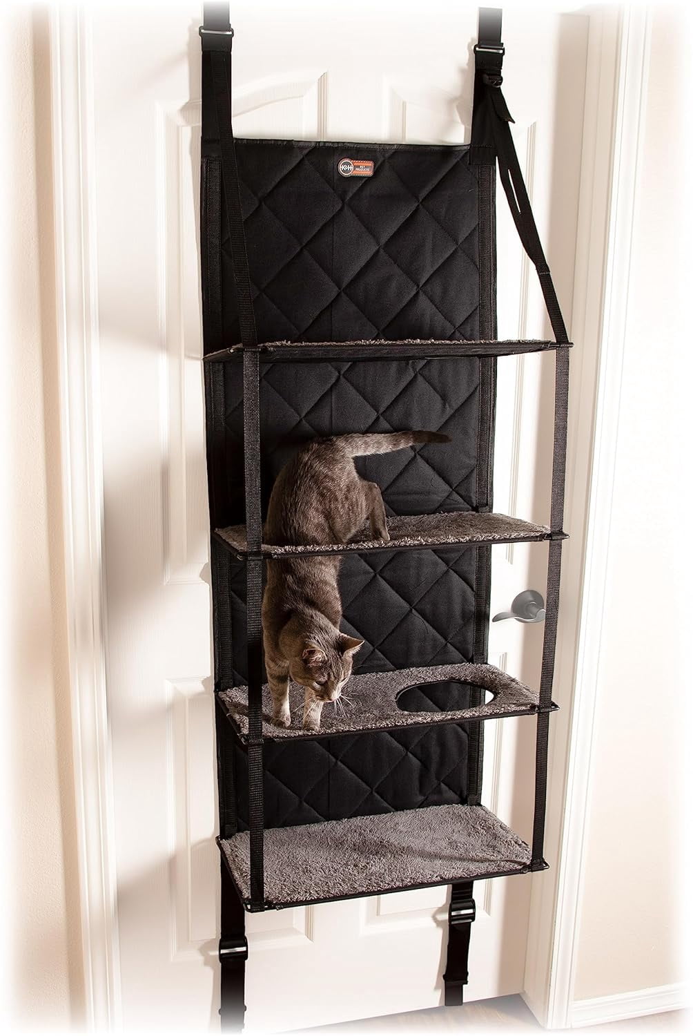 Hangin Cat Tree Door Mounted Cat Furniture, Space Saving Multi-Level ...