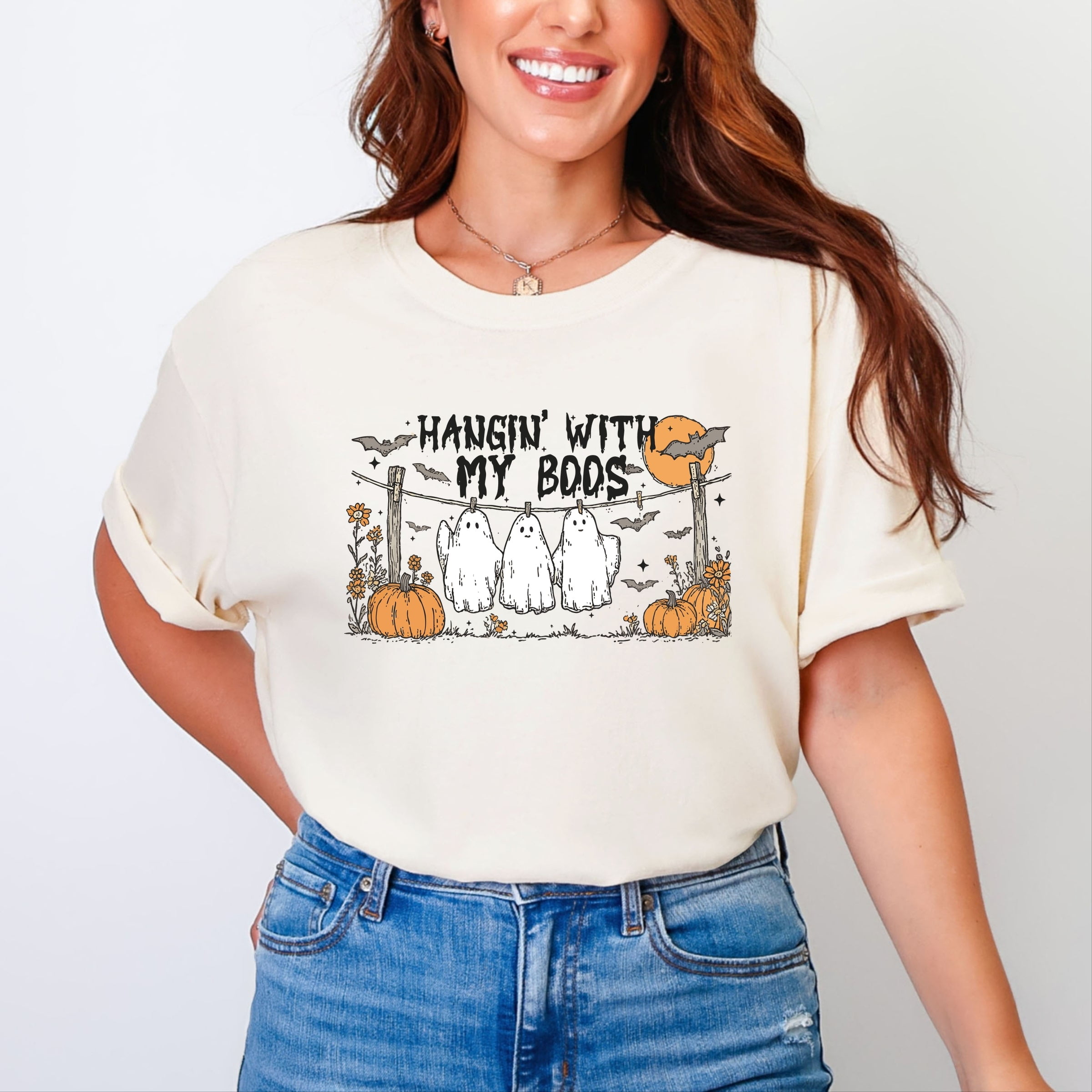 Hangin' With My Boos - Garment Dyed Tee - Walmart.com