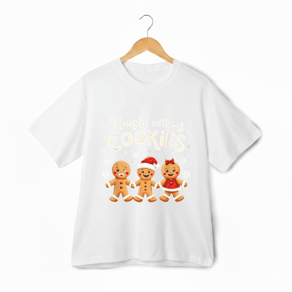 Hangin With My Cookies Gingerbread Christmas Teacher Humor Unisex T ...