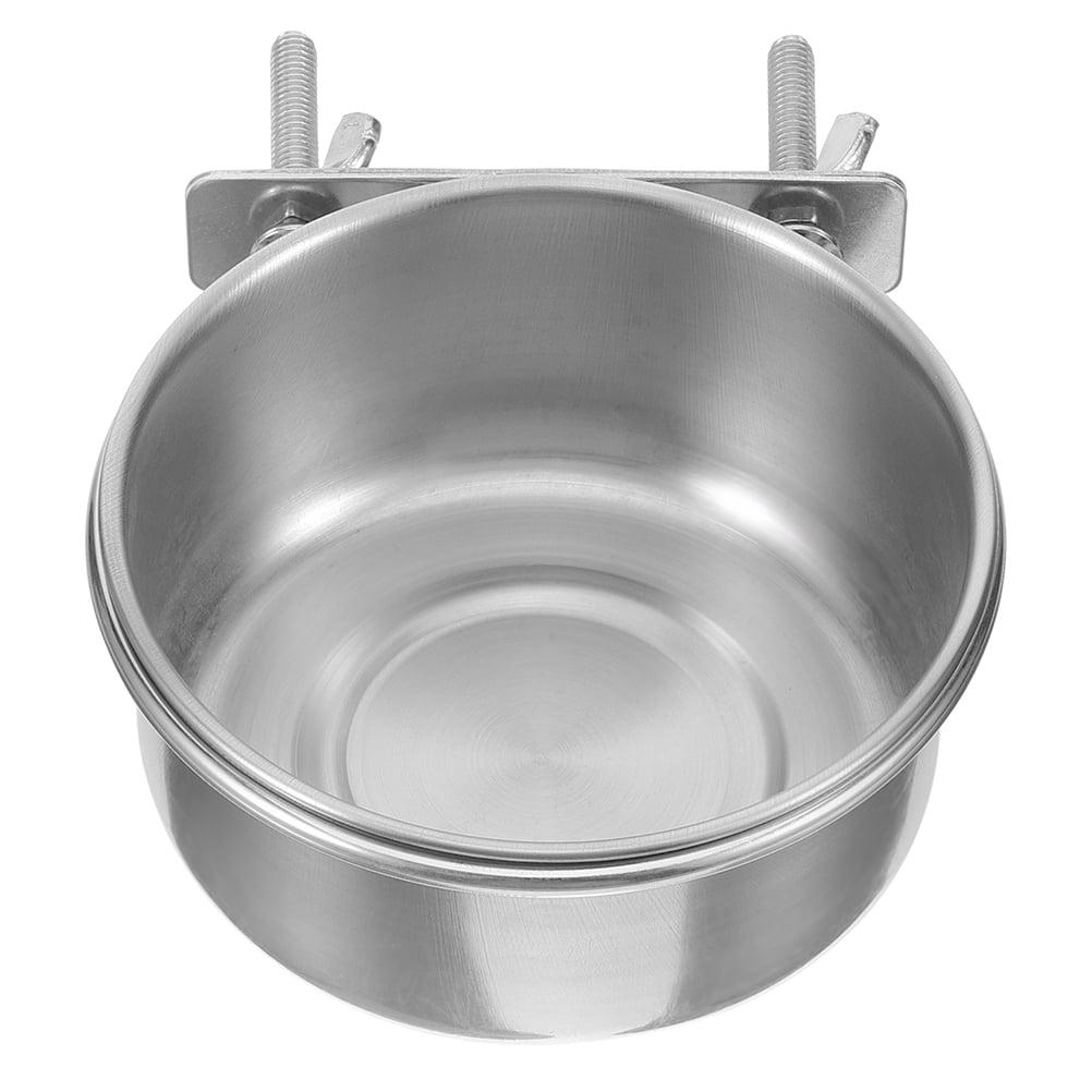 Hanging Adjustable Stainless Steel Bird Feeding Bowls, Parrot Feeder ...
