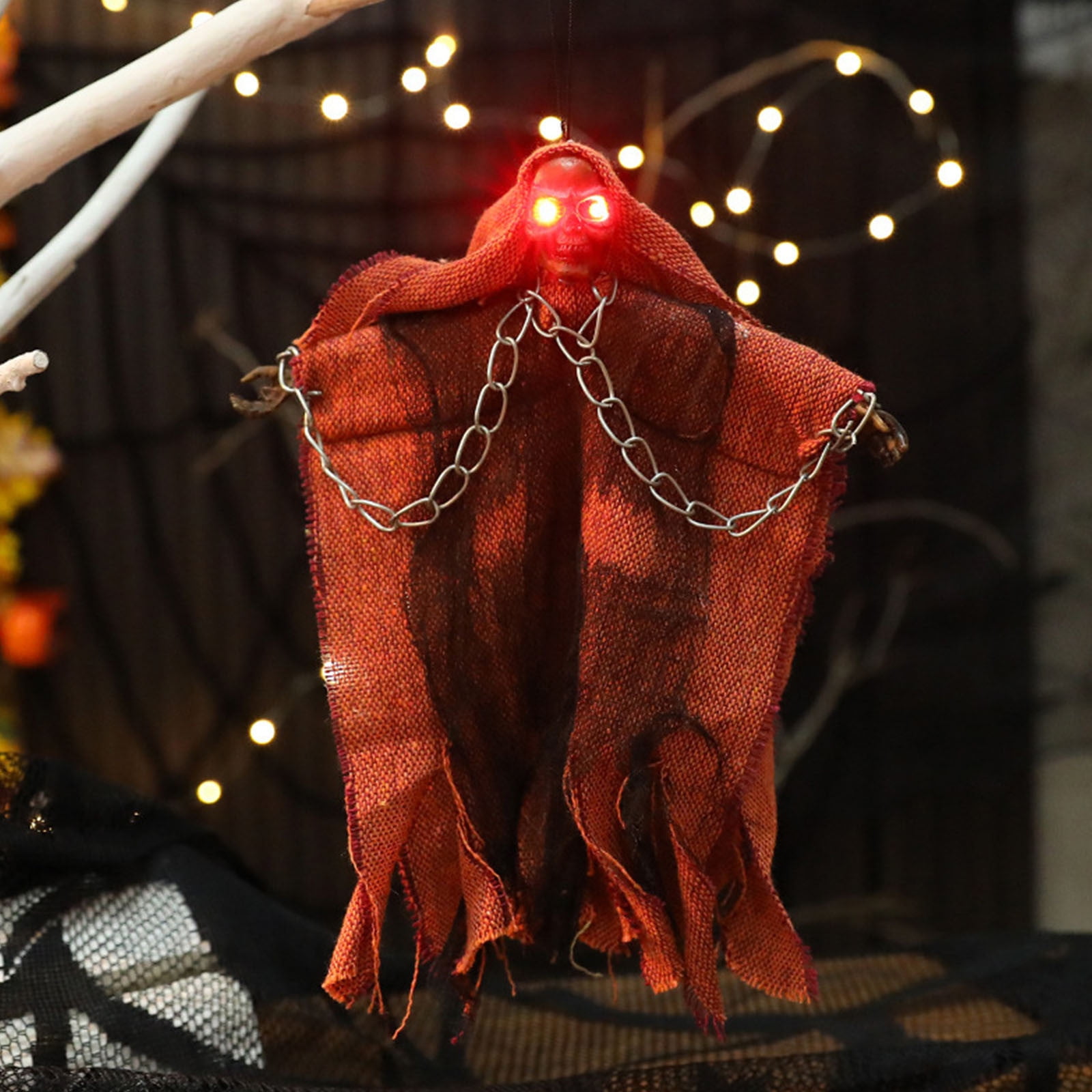 Hanging Animated Skeleton Ghost with Creepy Scream Glowing Eyes ...