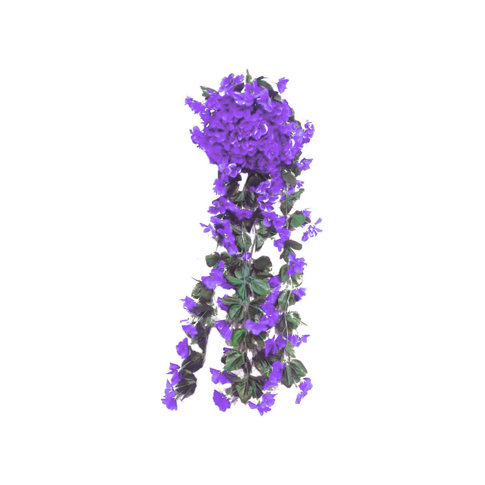Artificial Violet Flower Wall Hanging Basket Wisteria Garland for Home ...