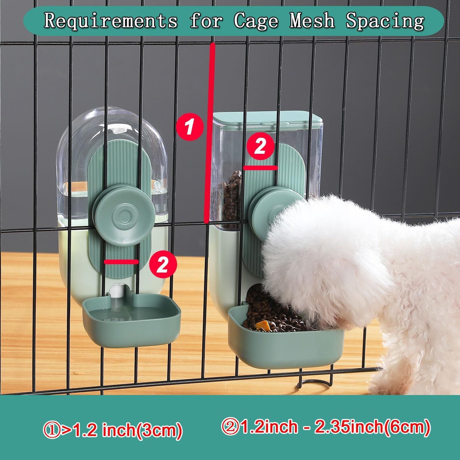 Hanging Automatic Food Water Dispenser Set,Gravity Rabbit Feeder Water ...