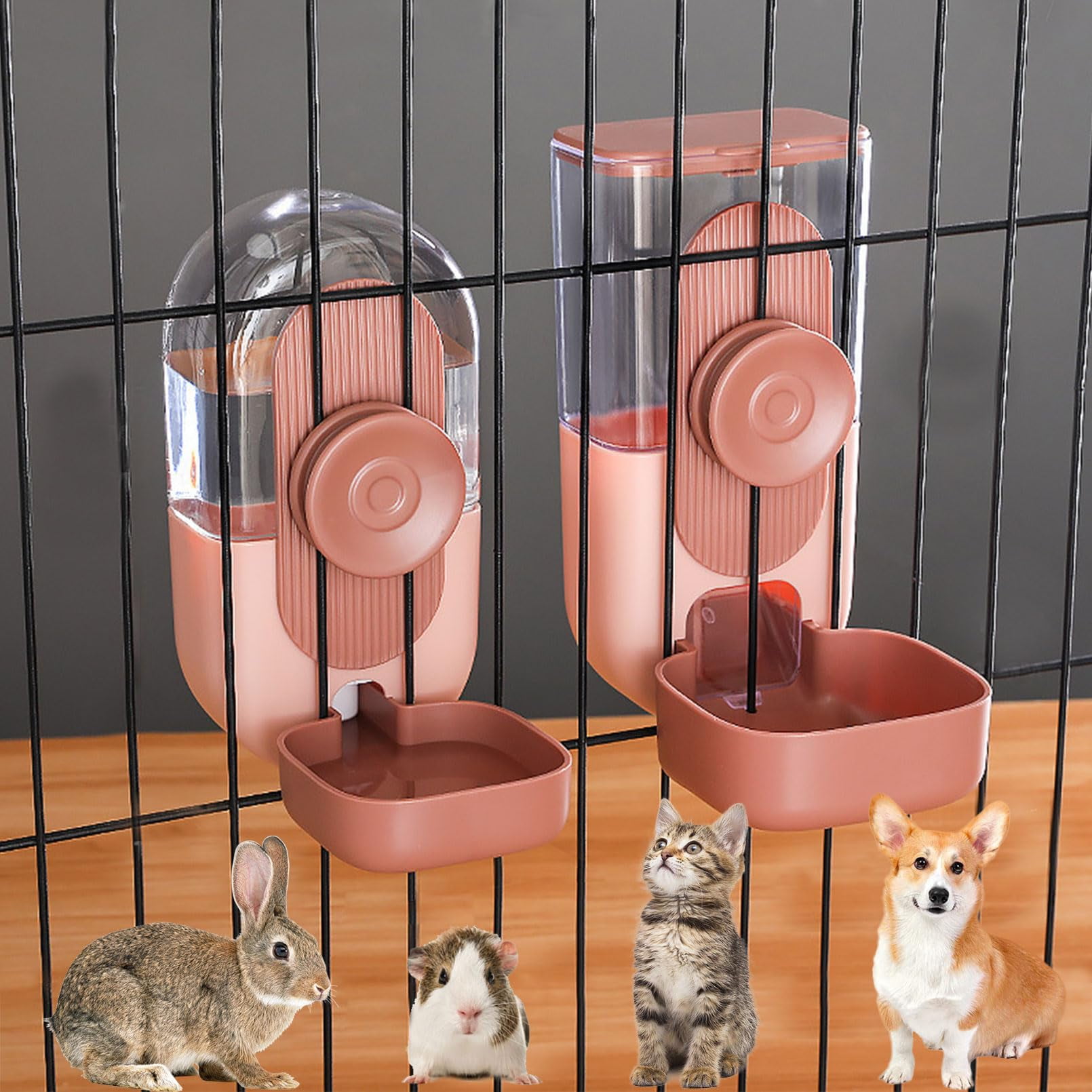 Hanging Automatic Pet Food TMA2 Water Dispenser, 35oz Rabbit Feeder for ...