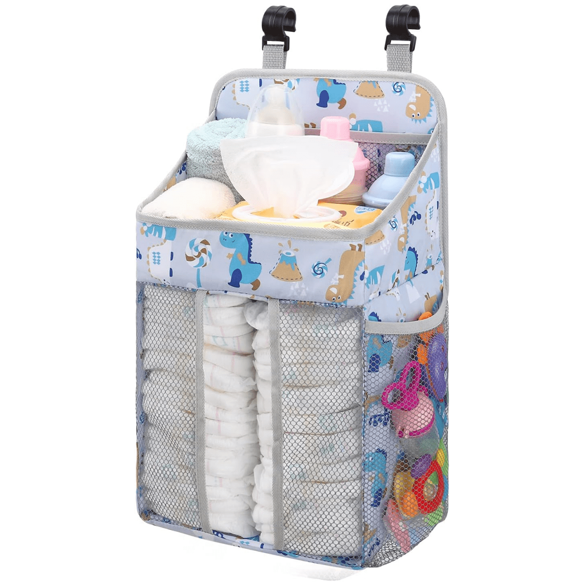 Hanging Baby Diaper Caddy Organizer Diaper Stacker, Baby Crib Hanging ...