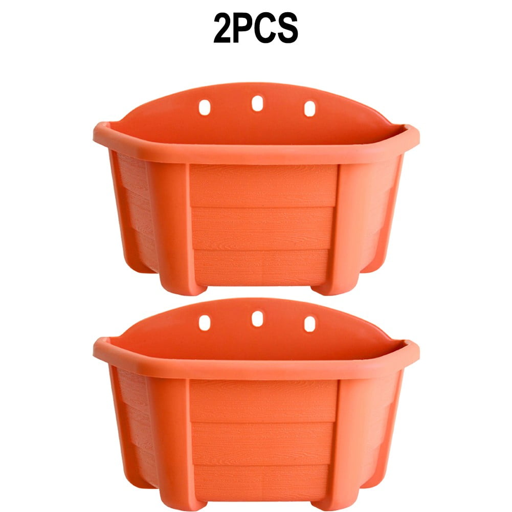 Hanging Balcony Wall Mounted Flower Pot Semi-Circular Water Storage ...