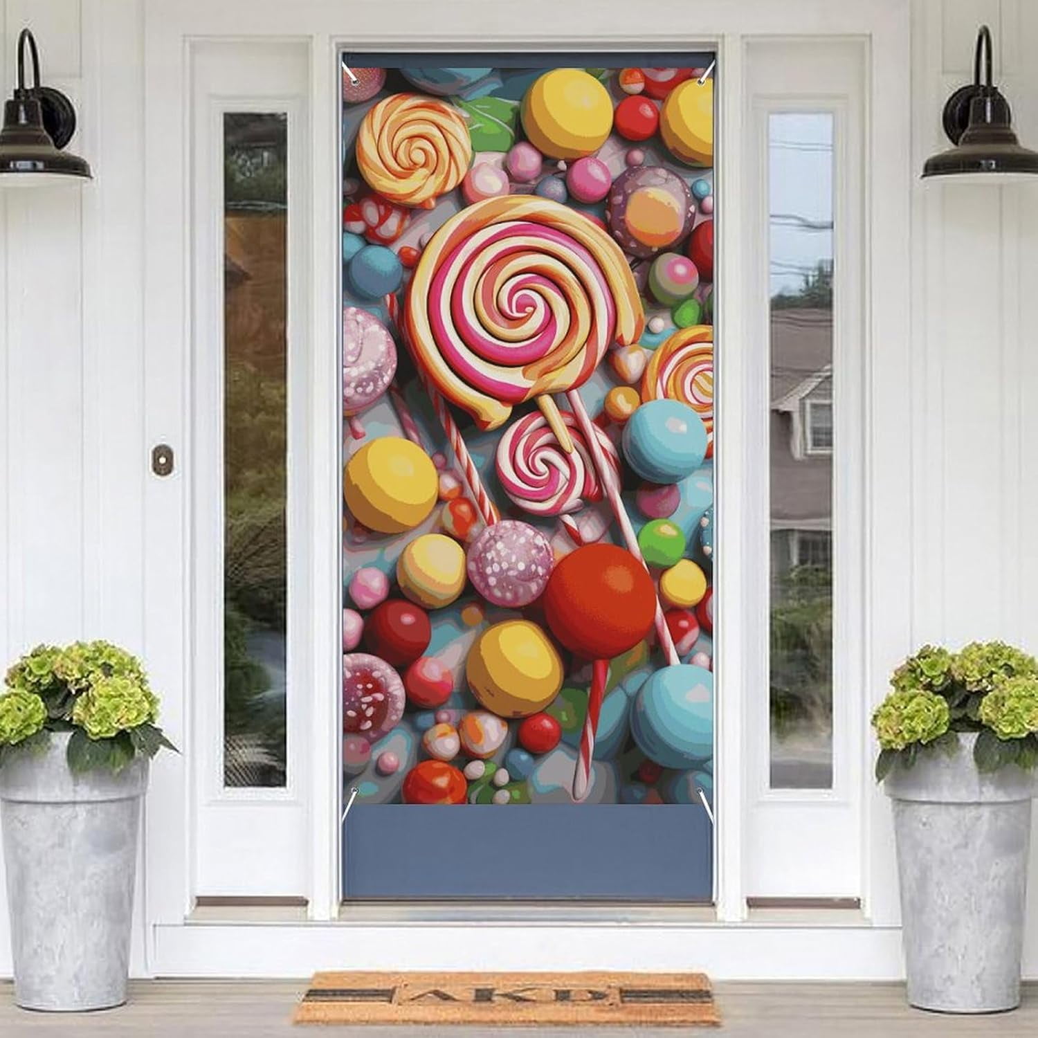 Hanging Banner for Door Candy Door Banner Welcome Door Cover Decoration ...