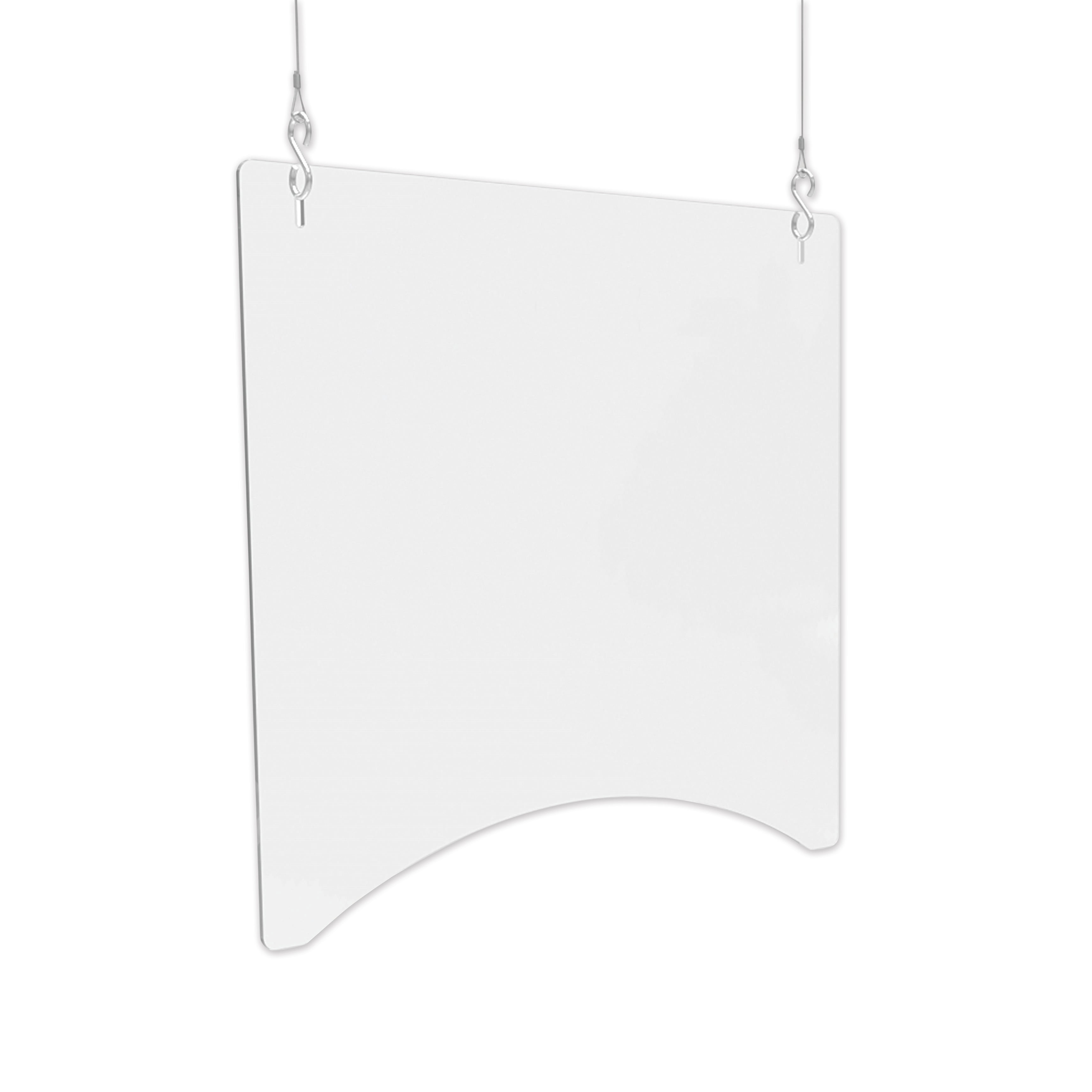 Hanging Barrier, 23.75" X 23.75", Polycarbonate, Clear, 2/carton ...