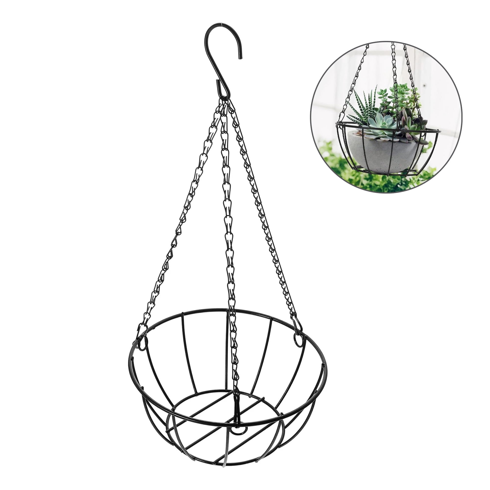 Hanging Basket Flower Pot Hanger Planter Houseplant Pots Indoor Balcony ...