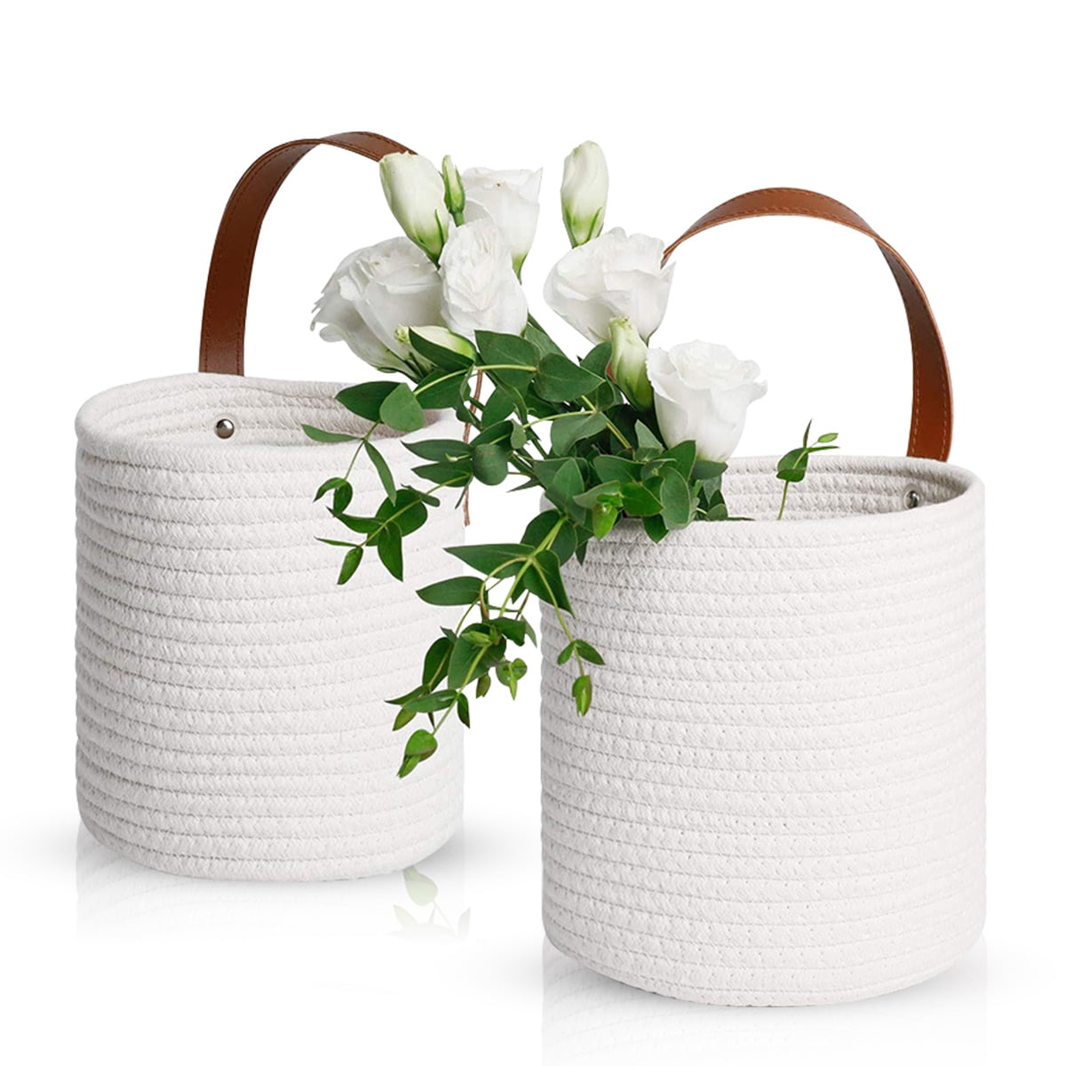 Hanging Basket Small Woven Hanging Basket for Plants Hanging Wall ...