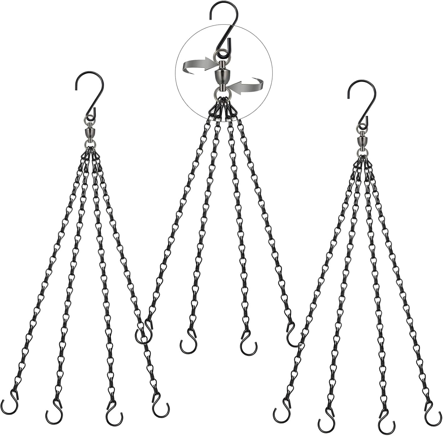 Hanging Baskets Chains 23 Inches 4 Leads Hanging Chains Flower Pot ...