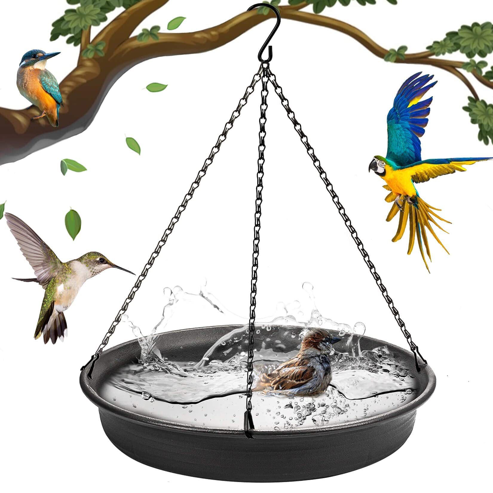 Hanging Bird Bath Hanging Bird-Feeder - CARGEN Garden BirdBath Tray ...