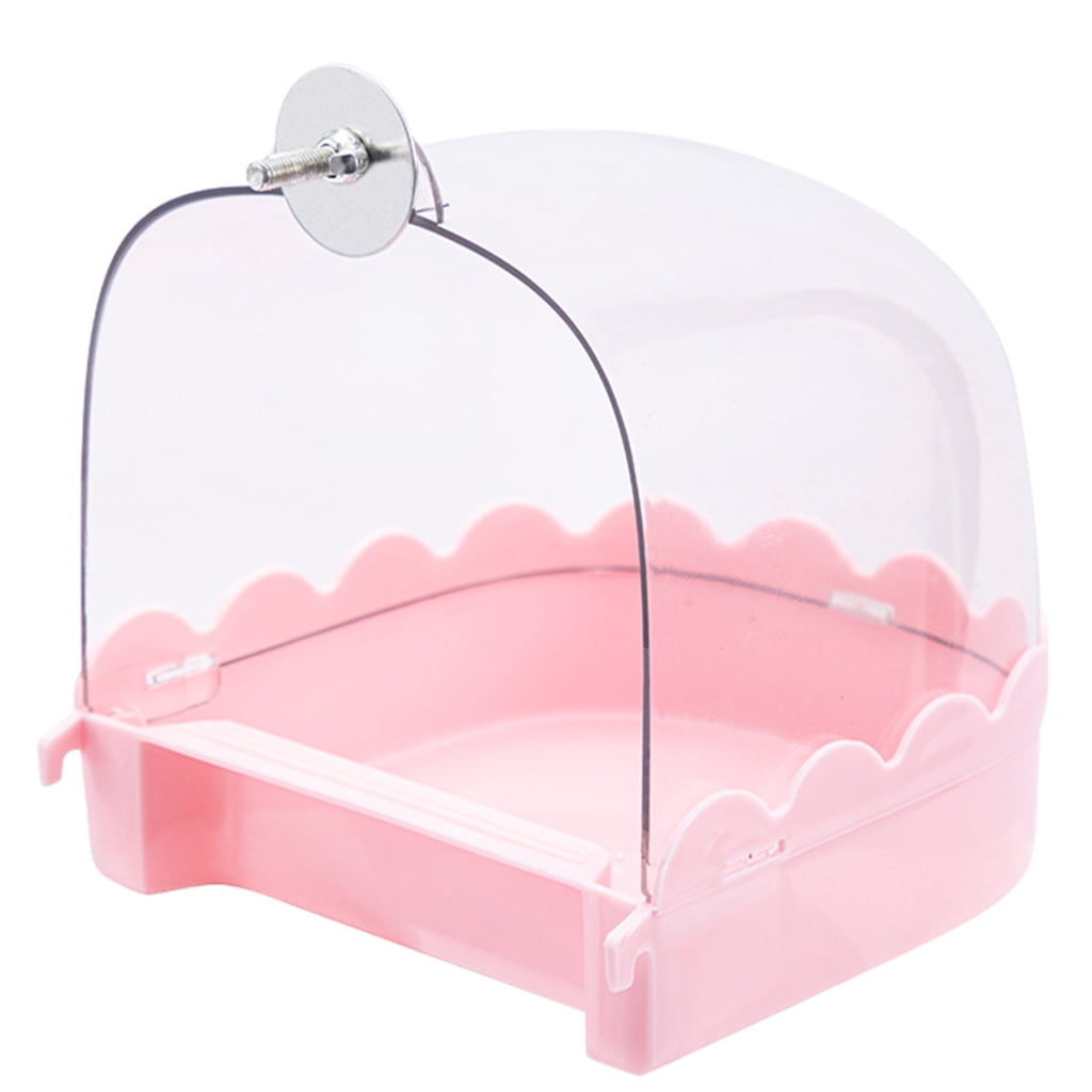 Hanging Bird Bath for Cage Bird Cage Mounted Bathing Basin Clear Shower ...