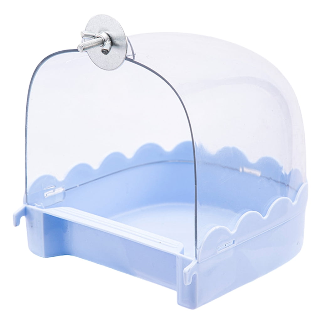 Hanging Bird Bath for Cage Bird Cage Mounted Bathing Basin Clear Shower ...
