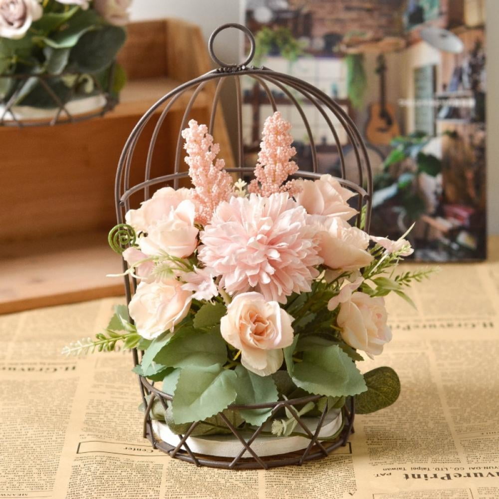 Hanging Bird Cage Flower Stand Planter Flower Pot Organizer Storage ...