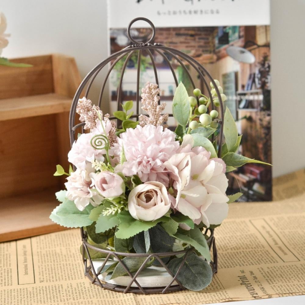 Hanging Bird Cage Flower Stand Planter Flower Pot Organizer Storage ...