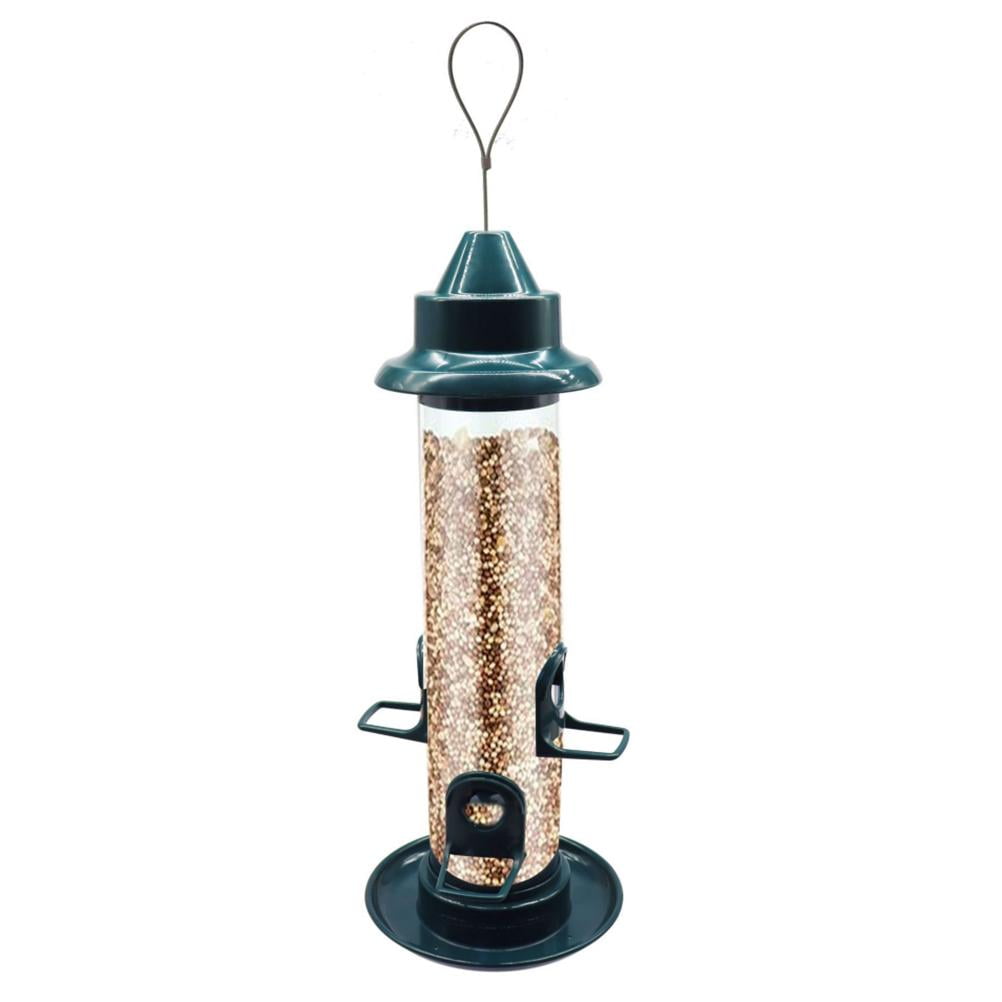 Hanging Bird Feeder 4 Ports Bird Feeders Plastic Tube Bird Feeding ...